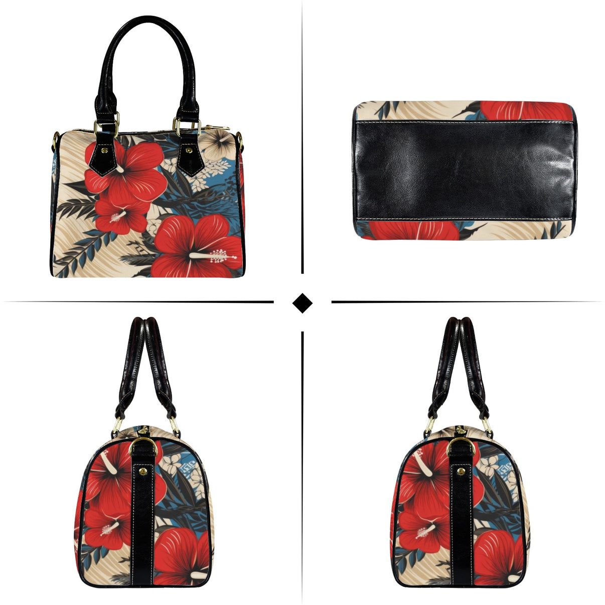 Shoulder Handbag Hibiscus Plumeria Hawaii flower – JorJune