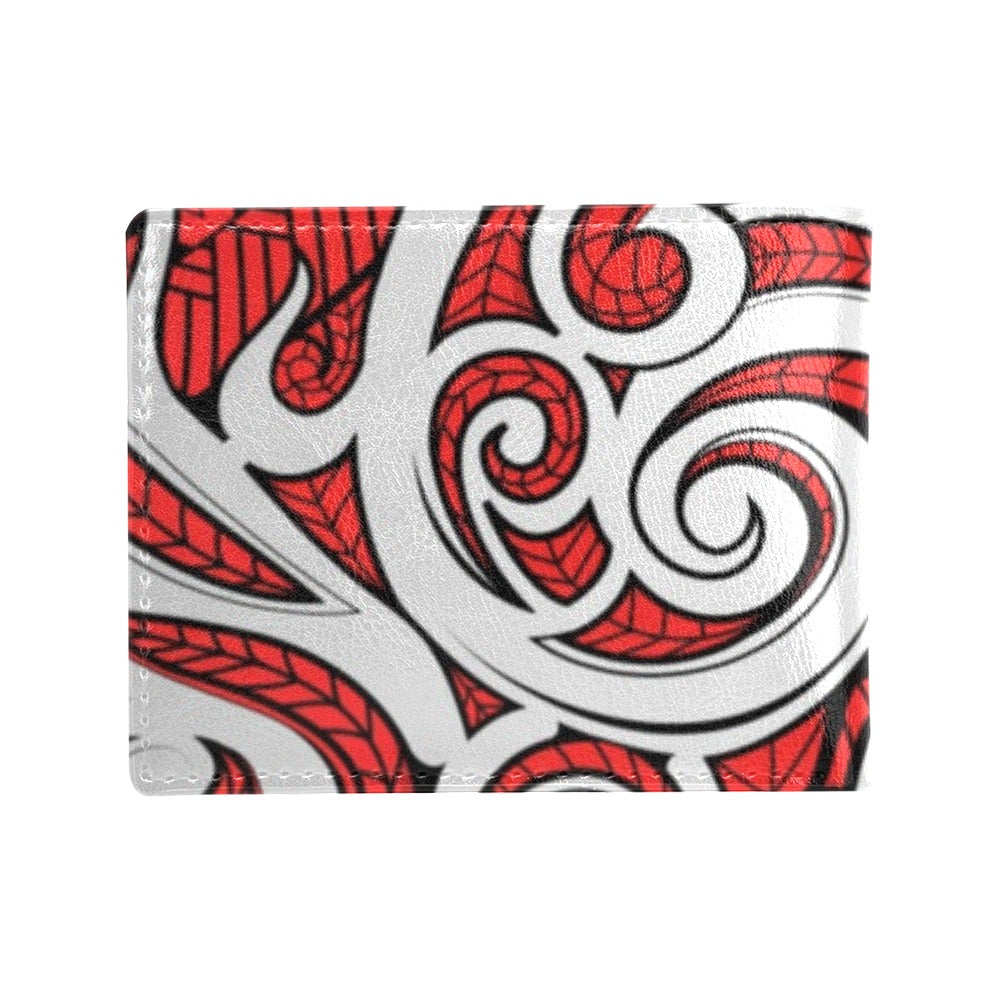 Maori Polynesian Themed Design Print Men's ID Card Wallet - JorJune