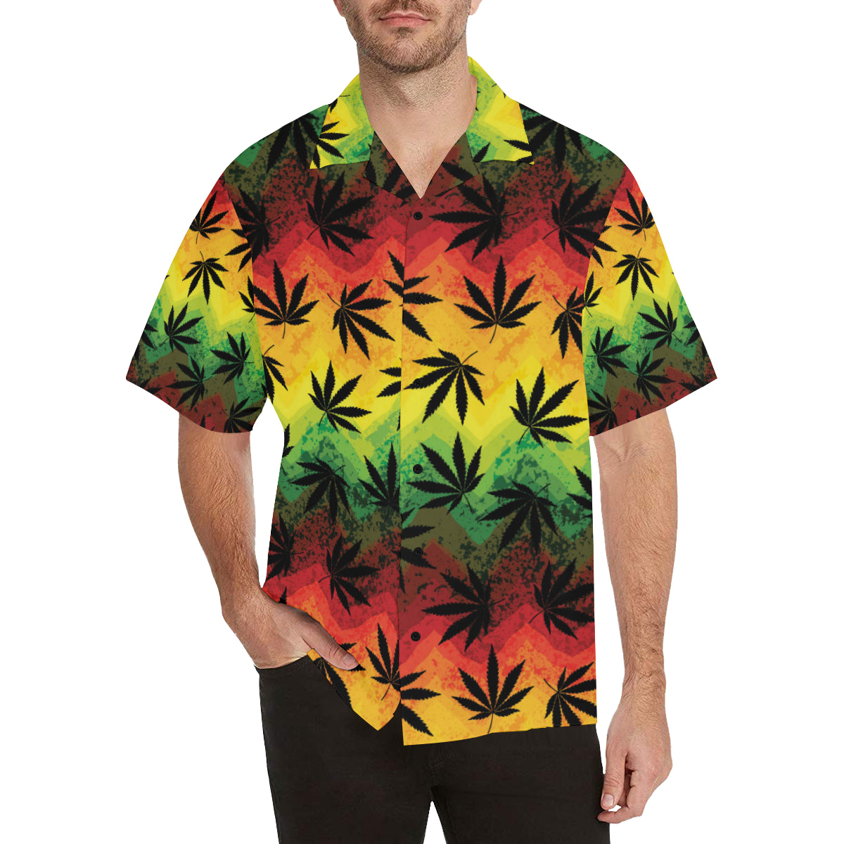 Rasta Pattern Print Design A02 Men's Hawaiian Shirt – JorJune