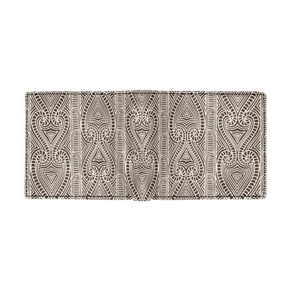 Maori Pattern Print Design 04 Men's ID Card Wallet - JorJune