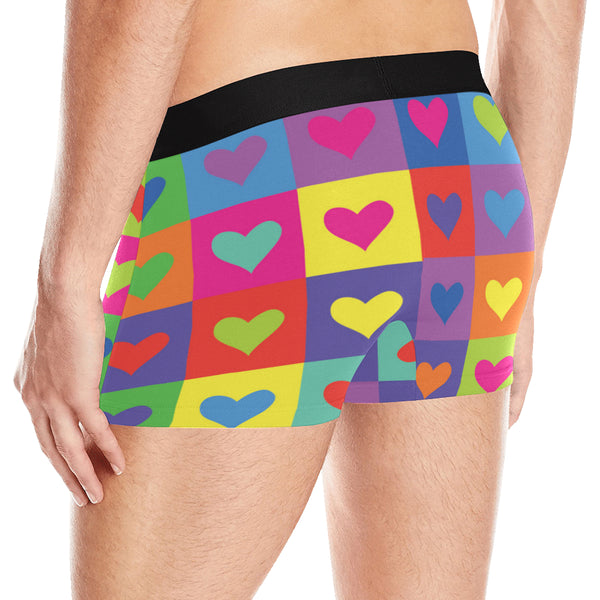 Pop Art Heart Pattern Print Design A01 Men's Boxer Briefs – JorJune