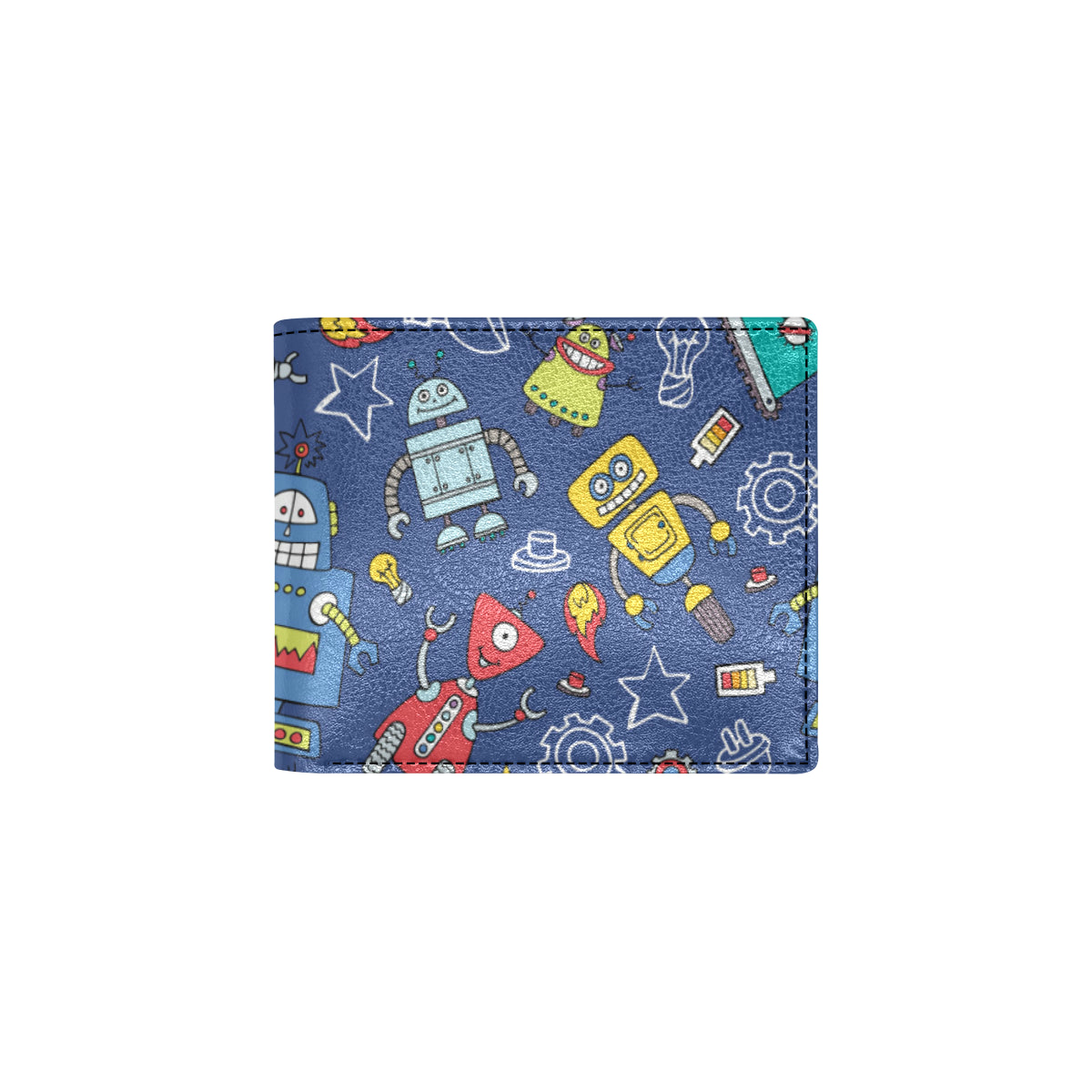 Robot Pattern Print Design A03 Men's ID Card Wallet – JorJune