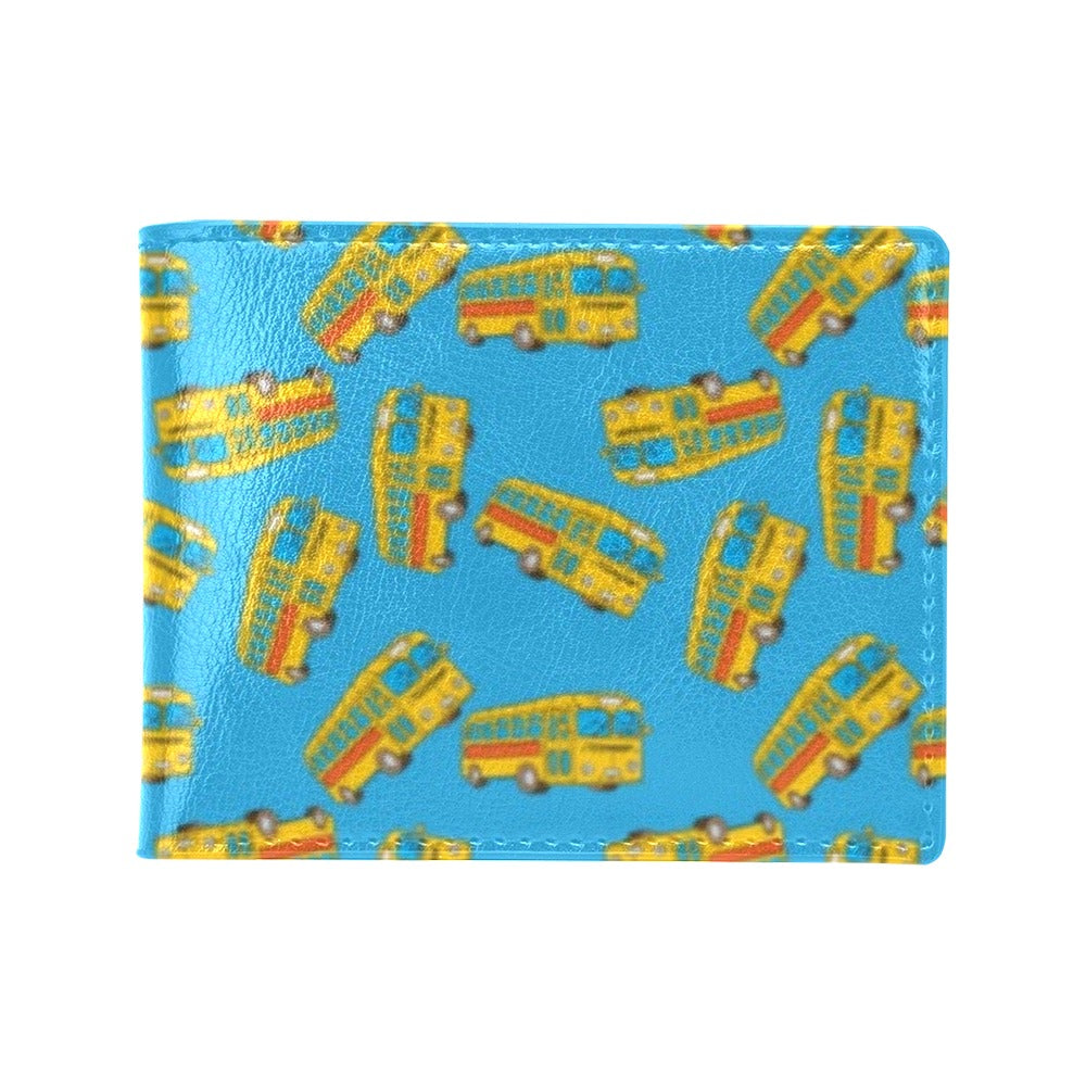 School Bus Print Design LKS302 Men's ID Card Wallet – JorJune