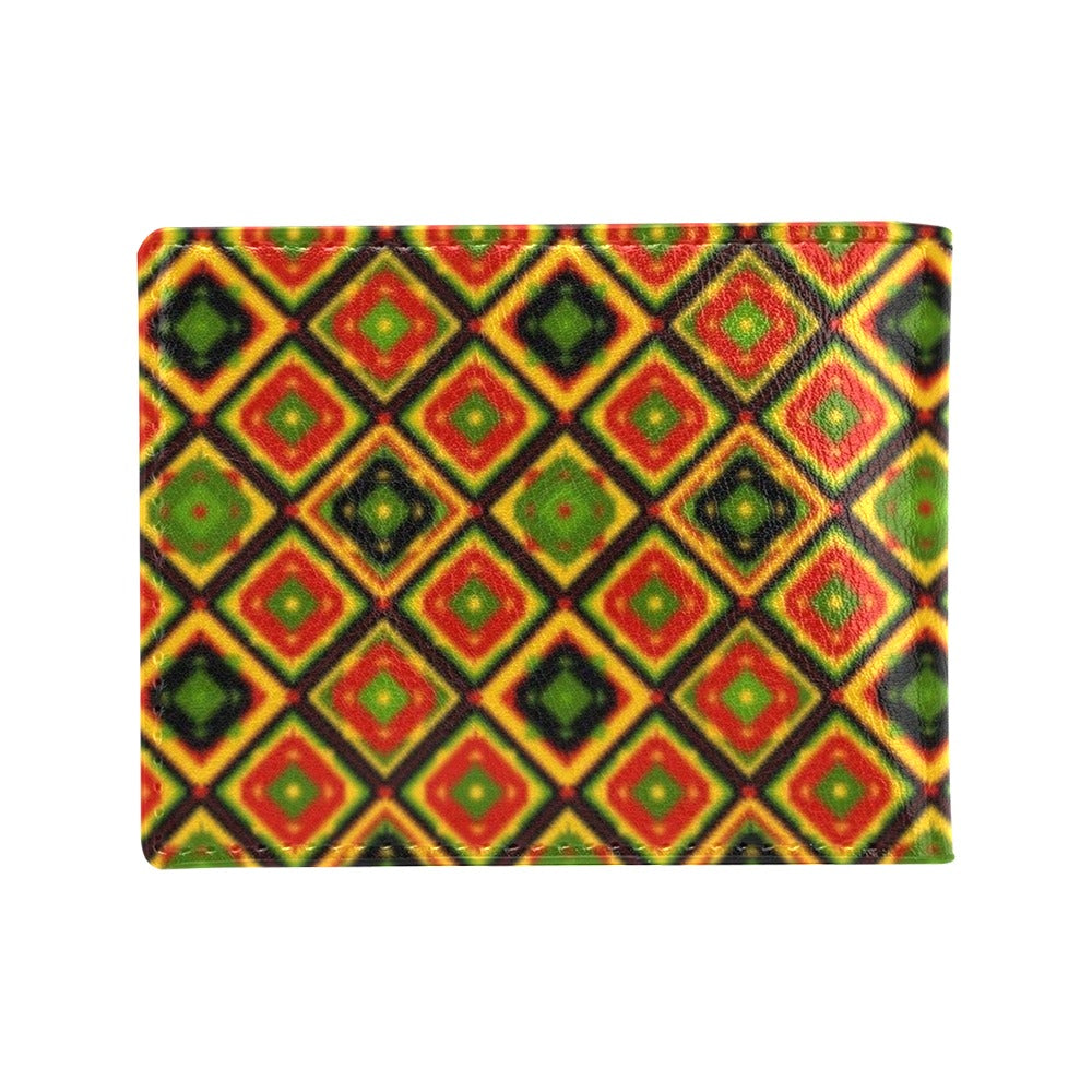 Rasta Reggae Color Pattern Men's ID Card Wallet - JorJune