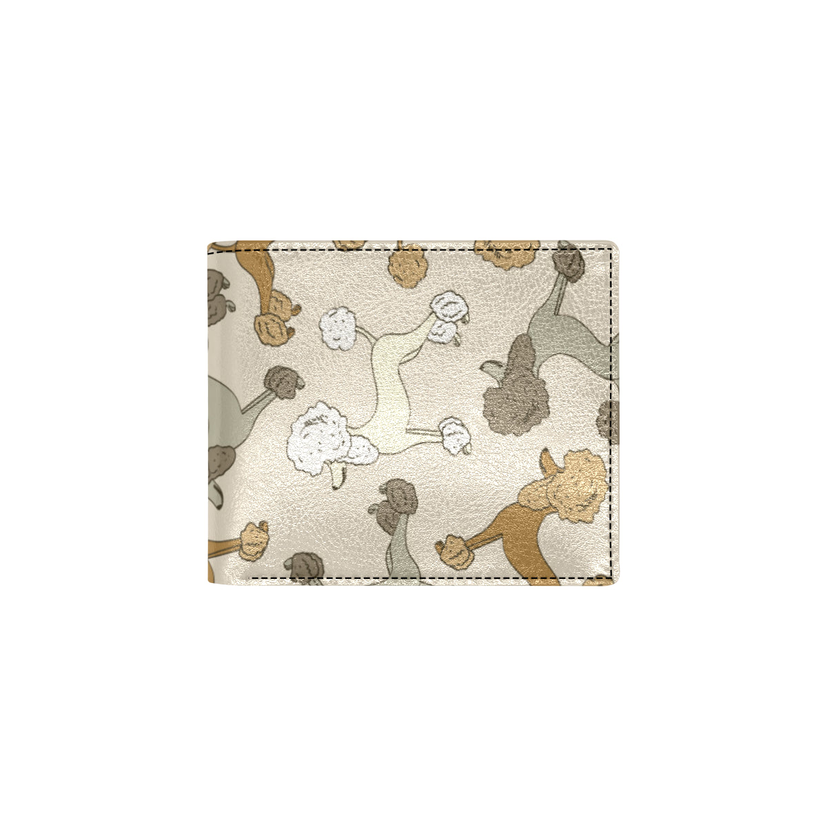 Poodle Pattern Print Design A01 Men's ID Card Wallet – JorJune