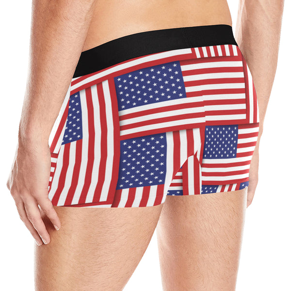 Patriotic US Flag Pattern Print Design A01 Men's Boxer Briefs – JorJune
