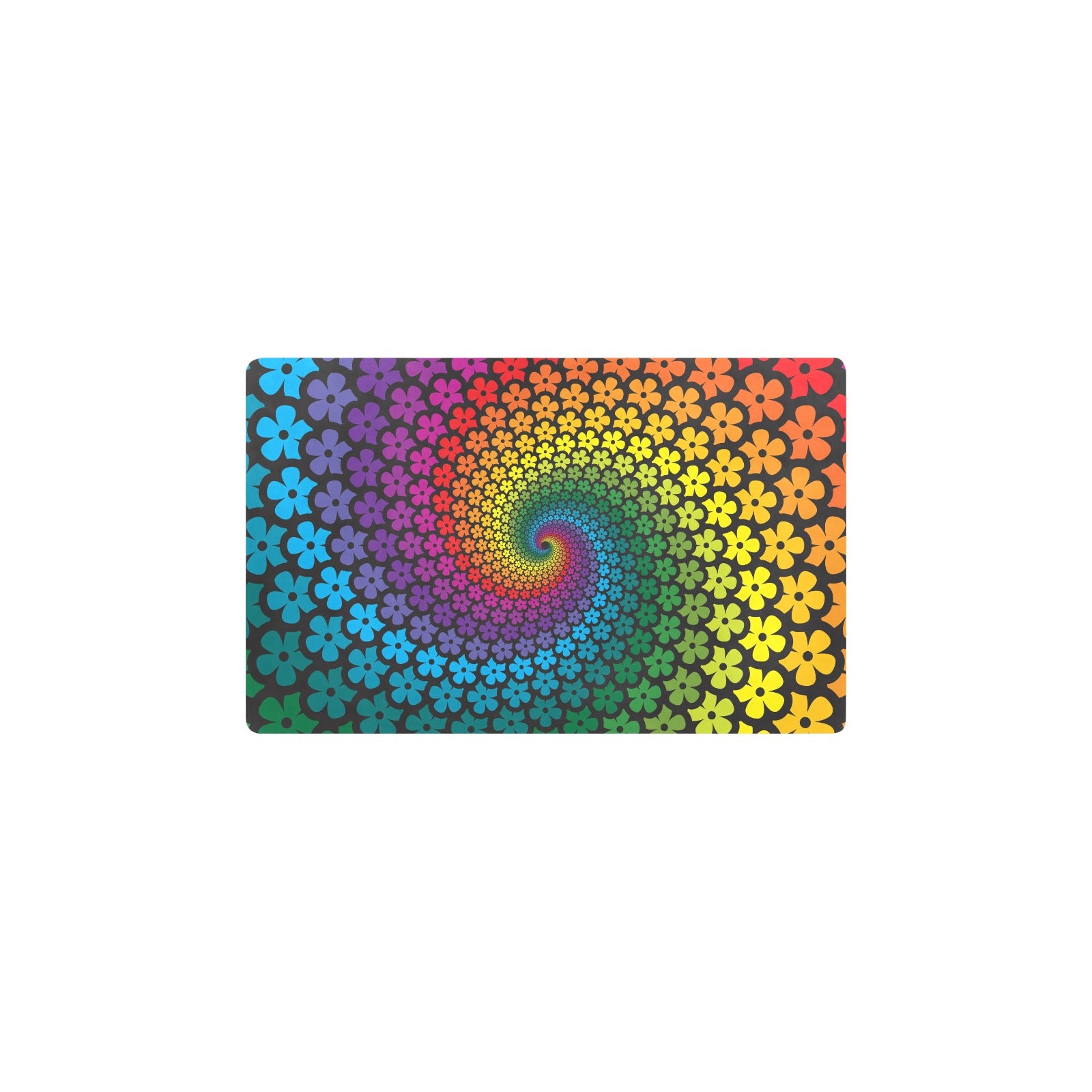 Flower Power Rainbow Spiral Print Kitchen Mat – JorJune