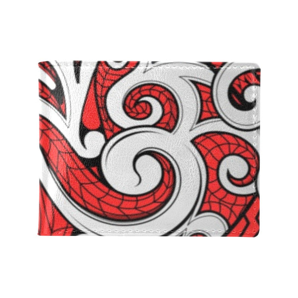 Maori Polynesian Themed Design Print Men's ID Card Wallet - JorJune
