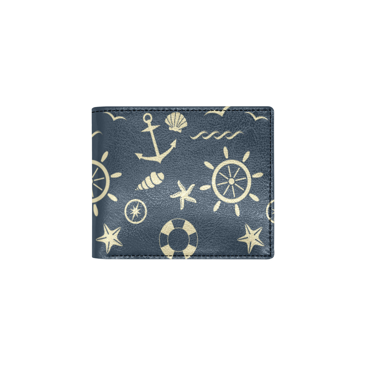 Nautical Pattern Print Design A01 Men's ID Card Wallet – JorJune