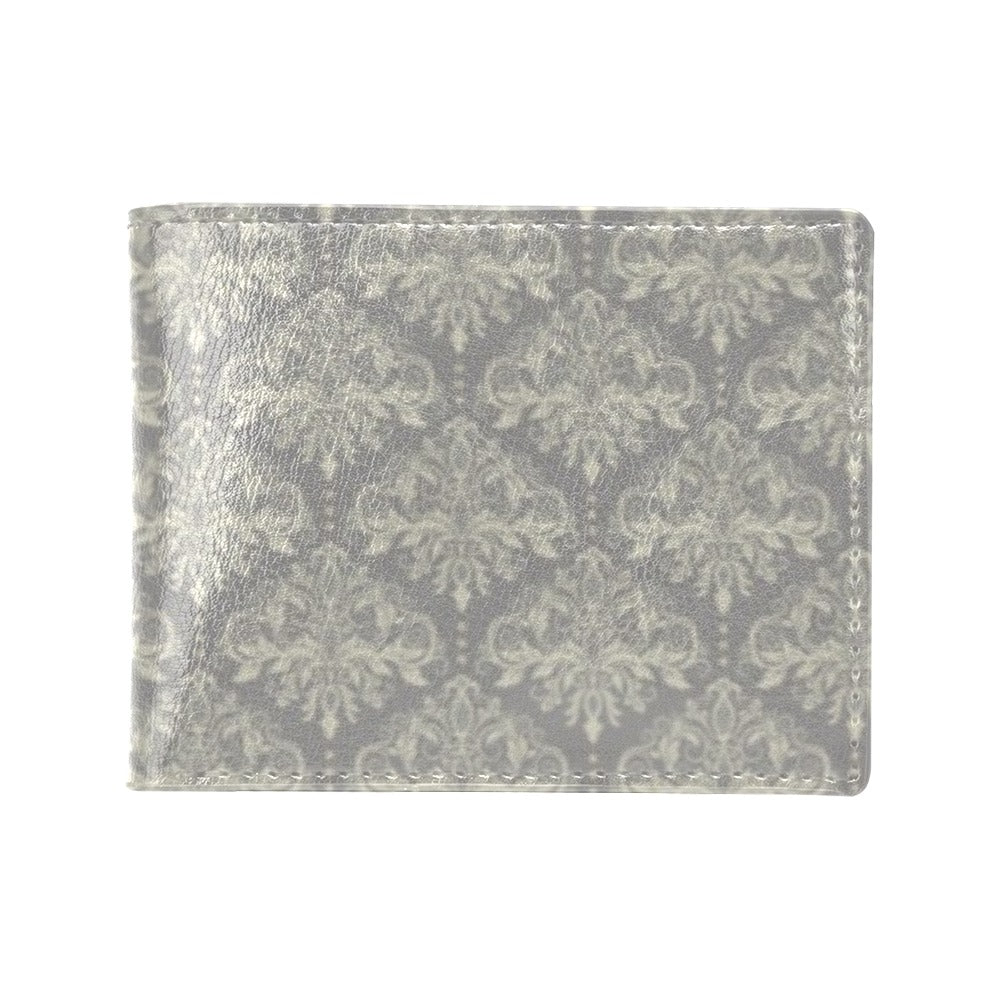 Damask Grey Elegant Print Pattern Men's ID Card Wallet – JorJune