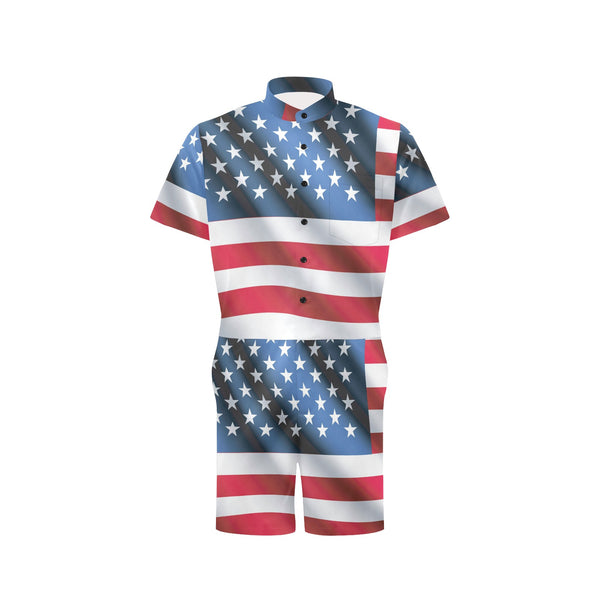 American flag Classic Men's Romper - JorJune