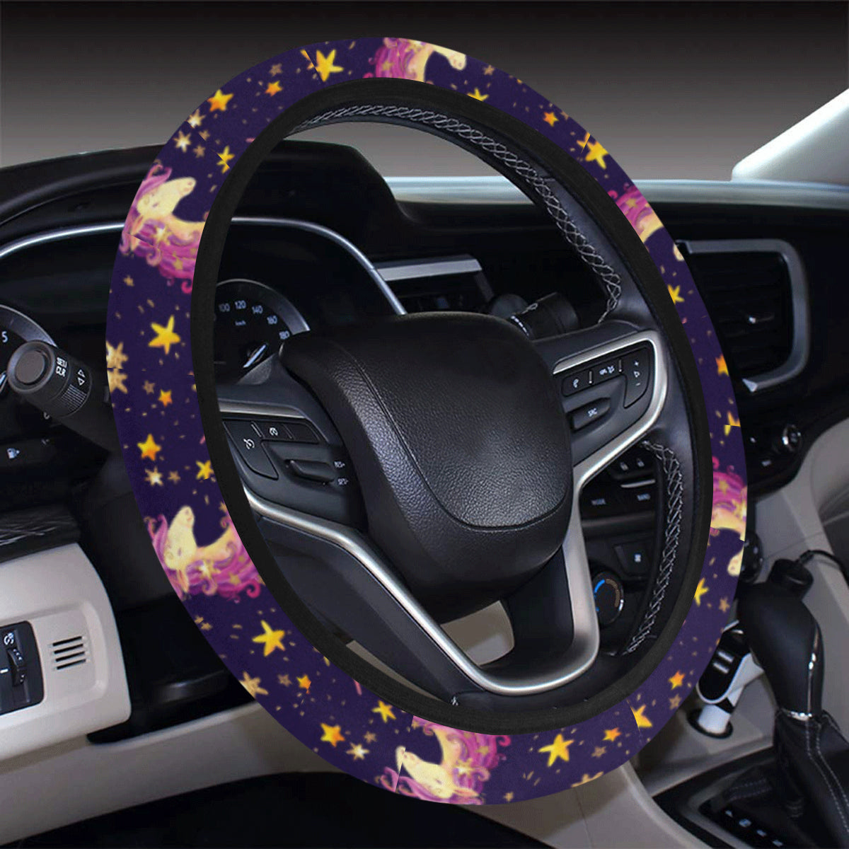 Unicorn Princess Star Sparkle Steering Wheel Cover with Elastic Edge ...