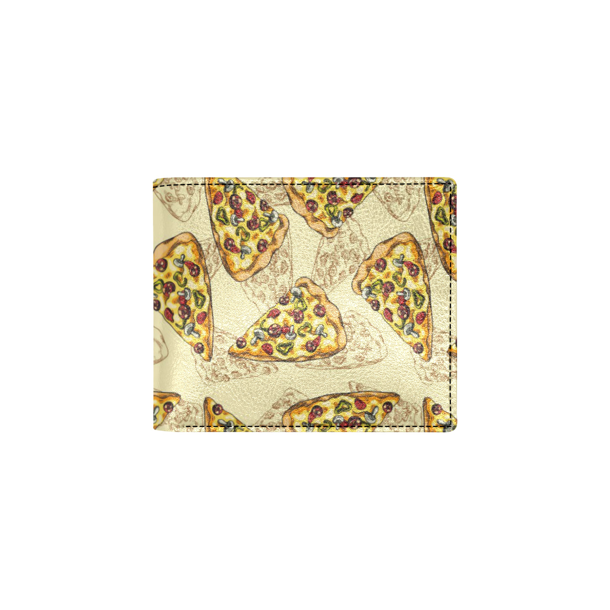 Pizza Pattern Print Design A01 Men's ID Card Wallet – JorJune