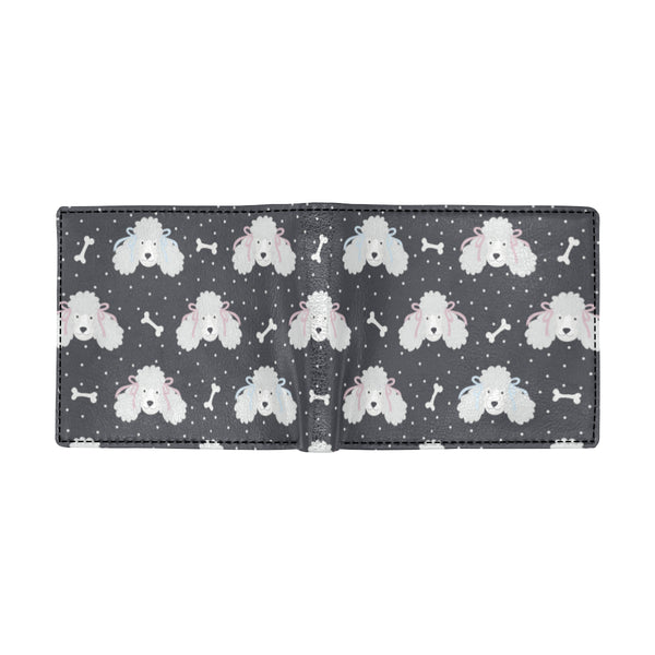 Poodle Pattern Print Design A03 Men's ID Card Wallet - JorJune