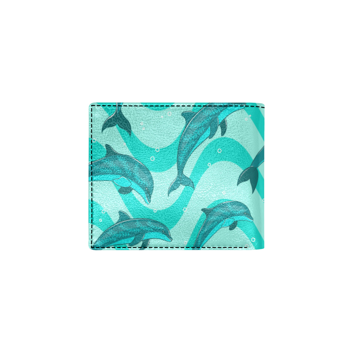Dolphin Wave Print Men's ID Card Wallet - JorJune