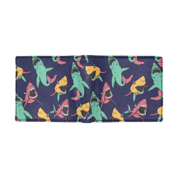 Shark Bite Pattern Men's ID Card Wallet - JorJune