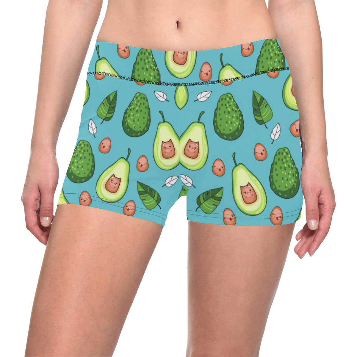 Avocado Pattern Print Design AC05 Yoga Shorts – JorJune