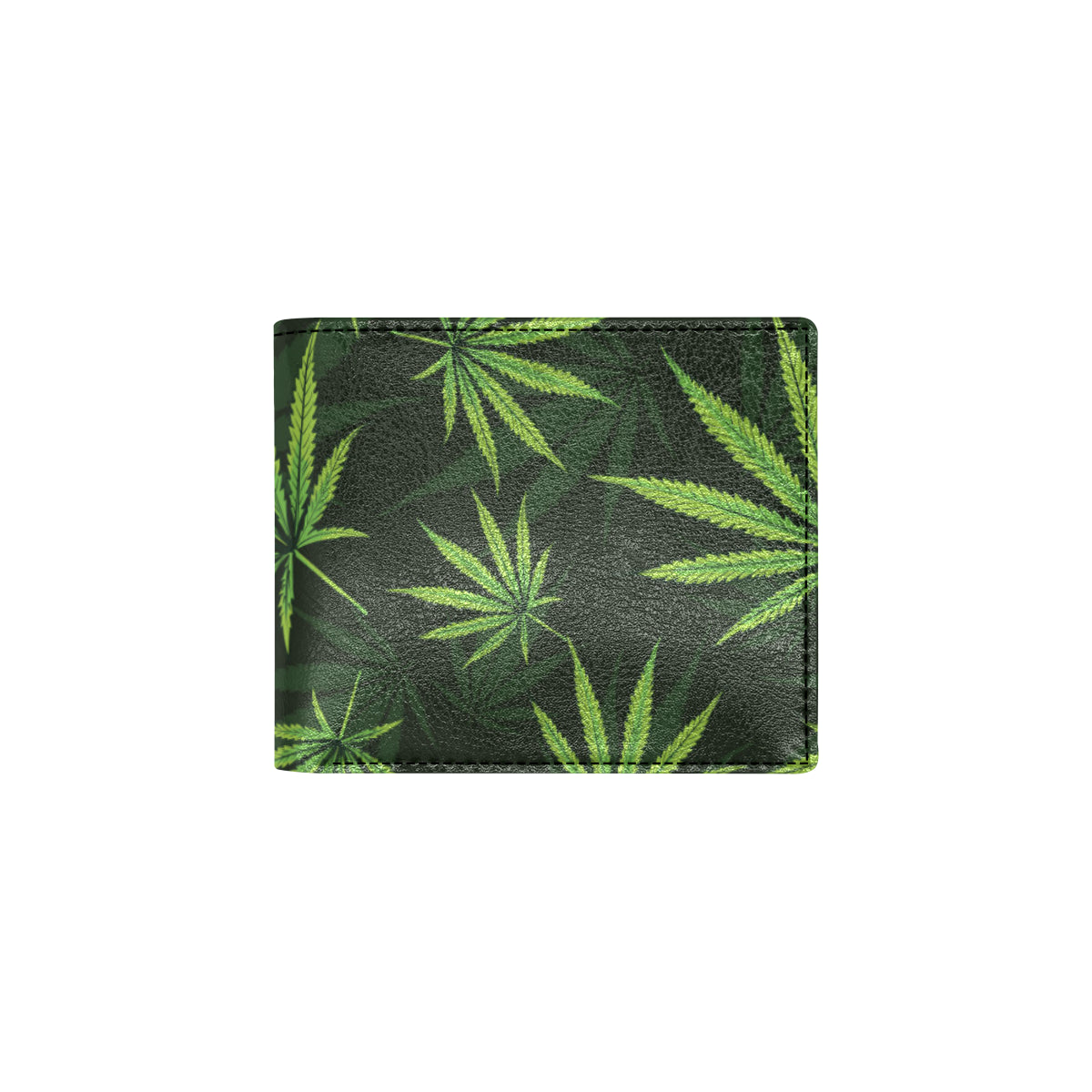 Pot Leaf Pattern Print Design A03 Men's ID Card Wallet – JorJune