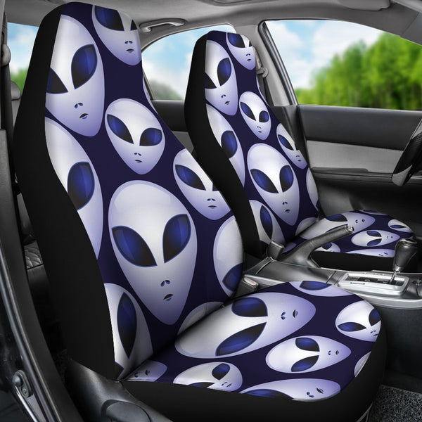 Alien Head Extraterrestrial Universal Fit Car Seat Covers - JorJune