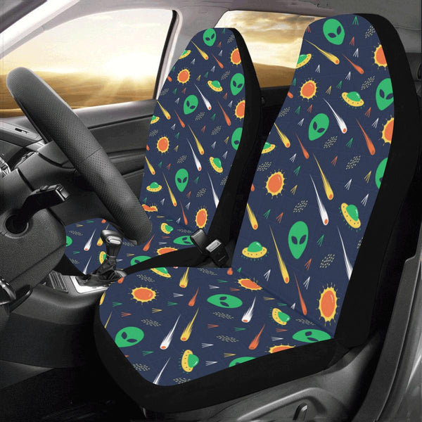 Alien UFO Pattern Print Design 05 Universal Fit Car Seat Covers - JorJune