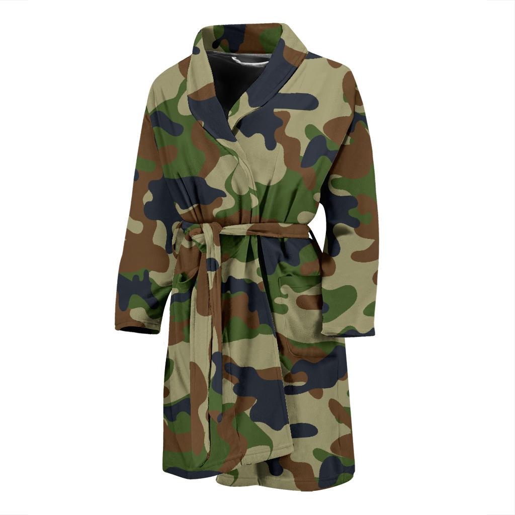 Army Camouflage Pattern Print Design 01 Men Bathrobe – JorJune