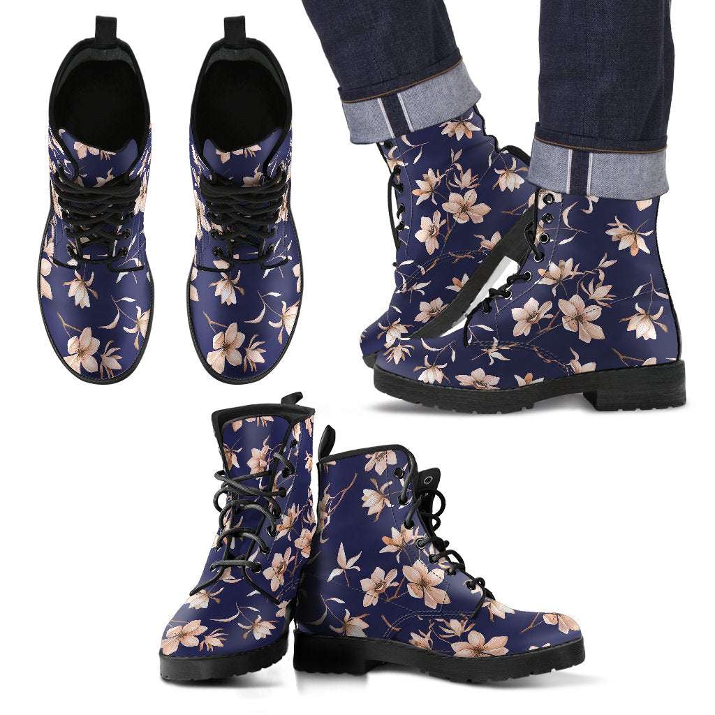 Beautiful Floral Pattern Men Leather Boots – JorJune
