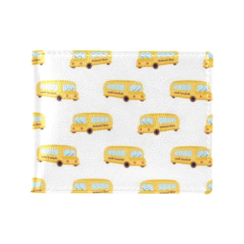 School Bus Print Design LKS306 Men's ID Card Wallet – JorJune