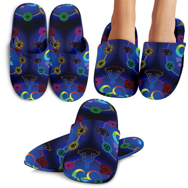 Chakra Zen Yoga OM House Slippers - JorJune