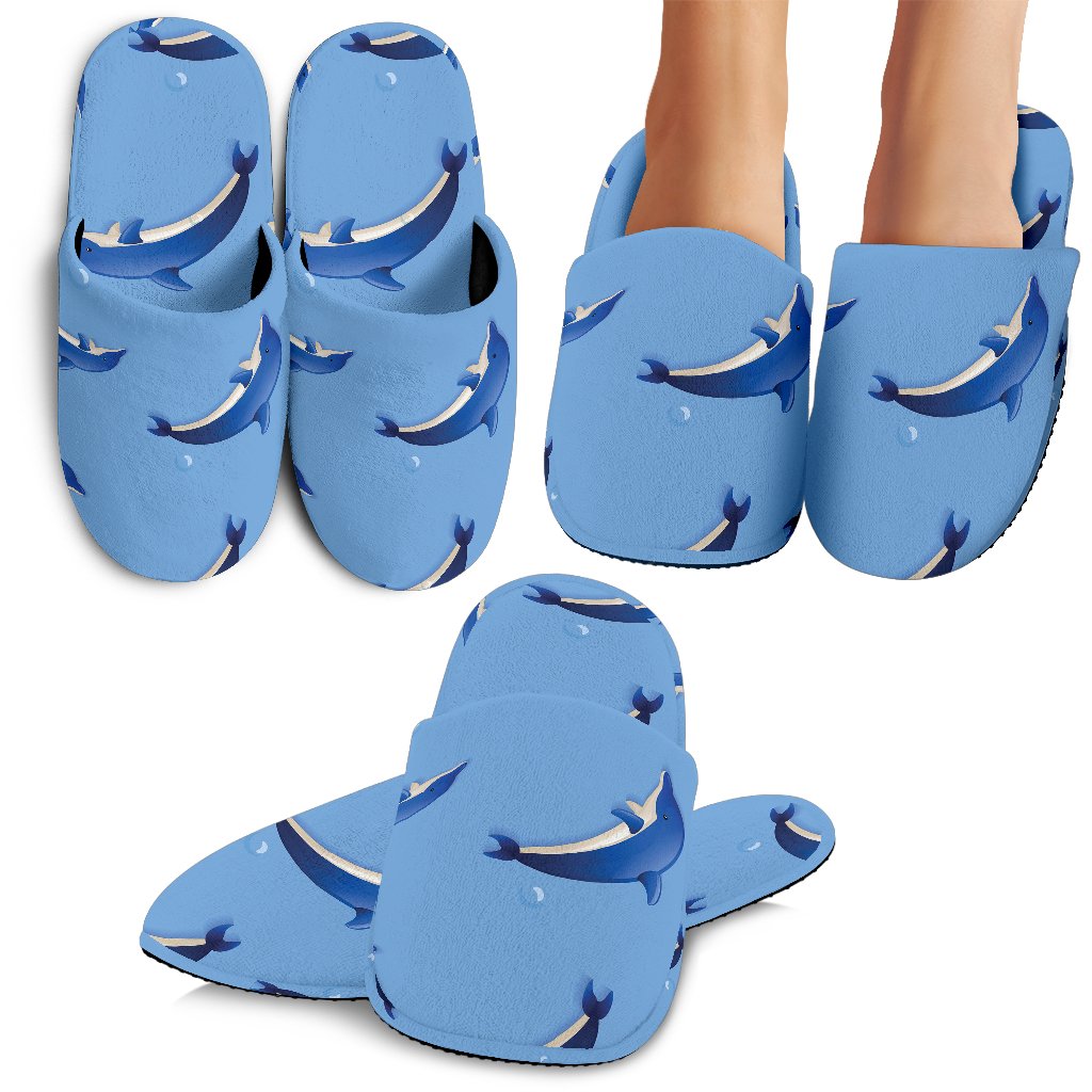 Dolphin Blue Print House Slippers – JorJune