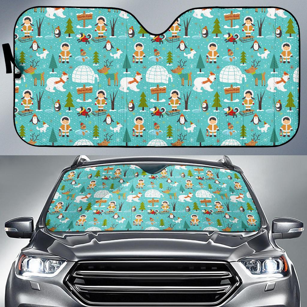 Eskimo Pattern Print Design 01 Car front Windshield Sun Shade – JorJune