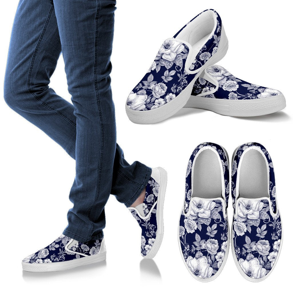 Floral Infrared Pattern Women Slip On Shoes – JorJune