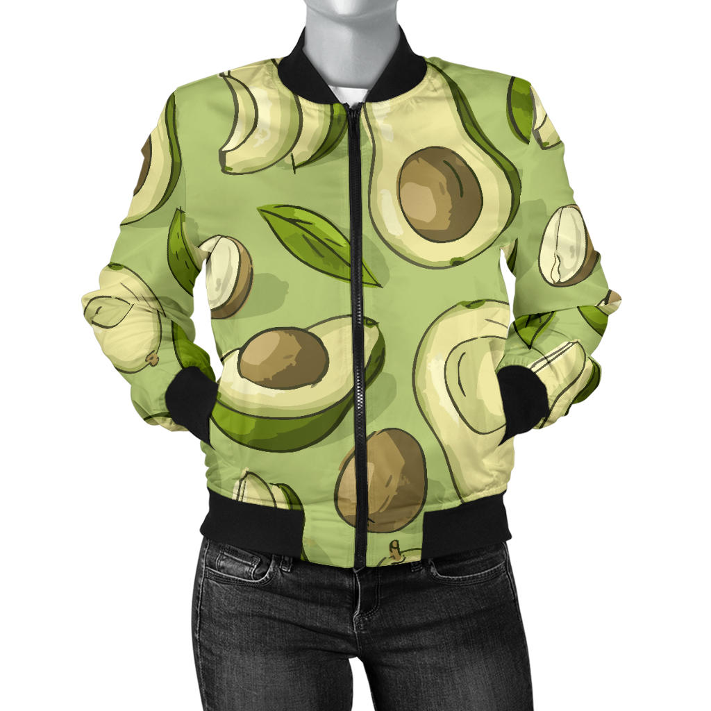 Avocado Pattern Print Design AC03 Women Bomber Jacket – JorJune