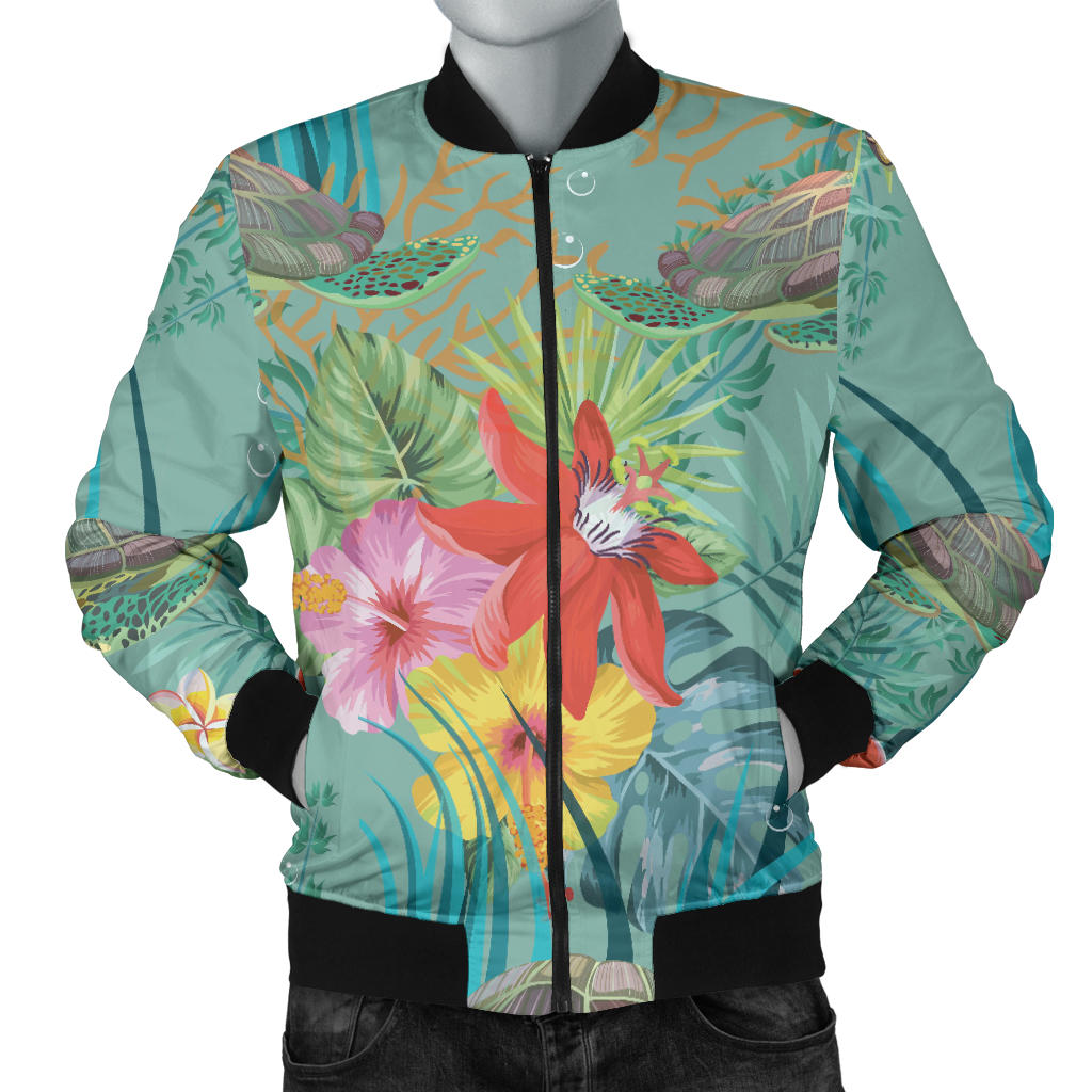 Sea Turtle Pattern Print Design T012 Men Bomber Jacket – JorJune