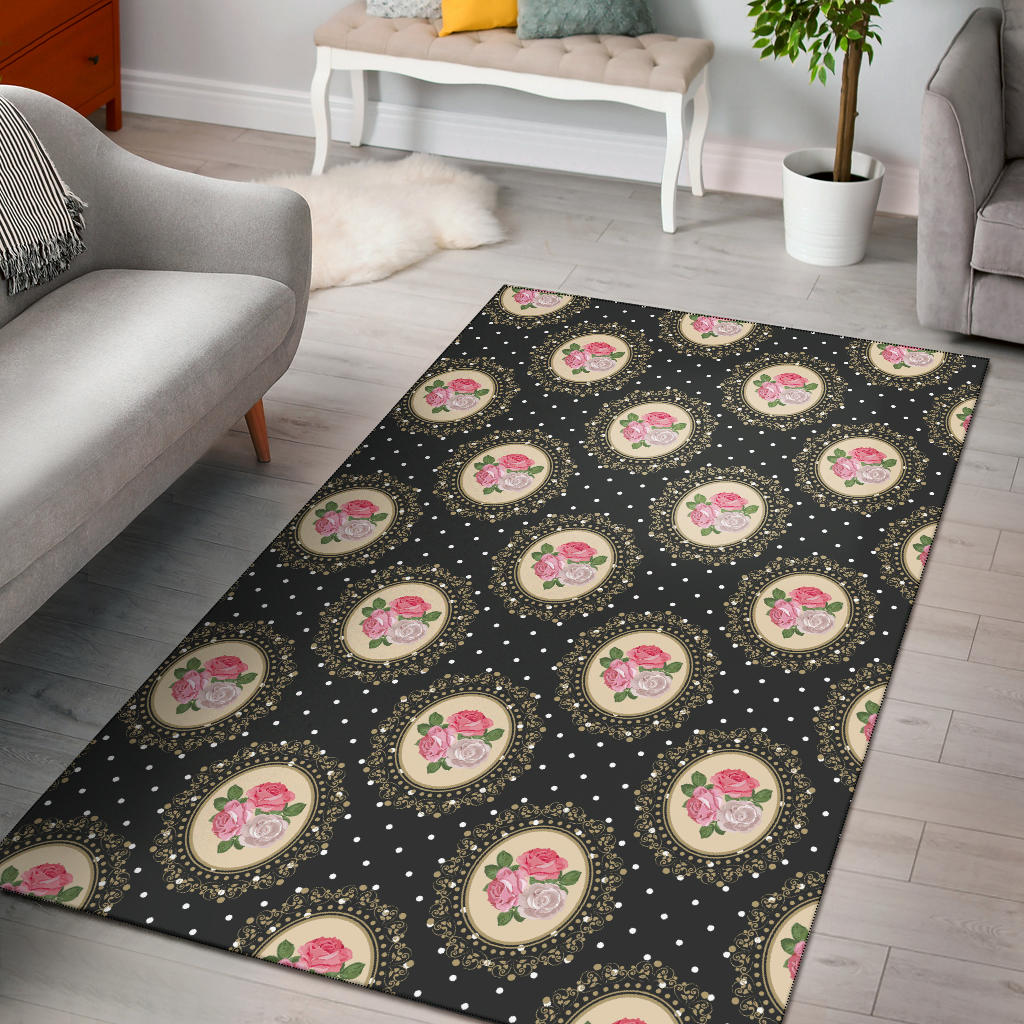 Rose Pattern Print Design RO015 Area Rugs – JorJune