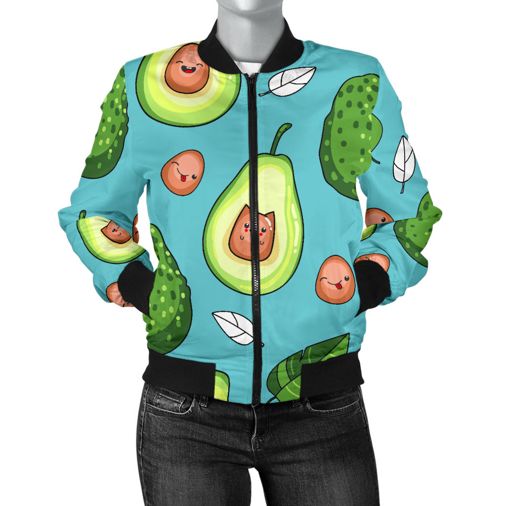 Avocado Pattern Print Design AC05 Women Bomber Jacket – JorJune
