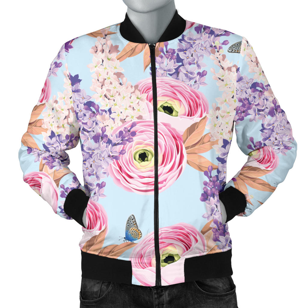 Lilac Pattern Print Design LI03 Men Bomber Jacket – JorJune