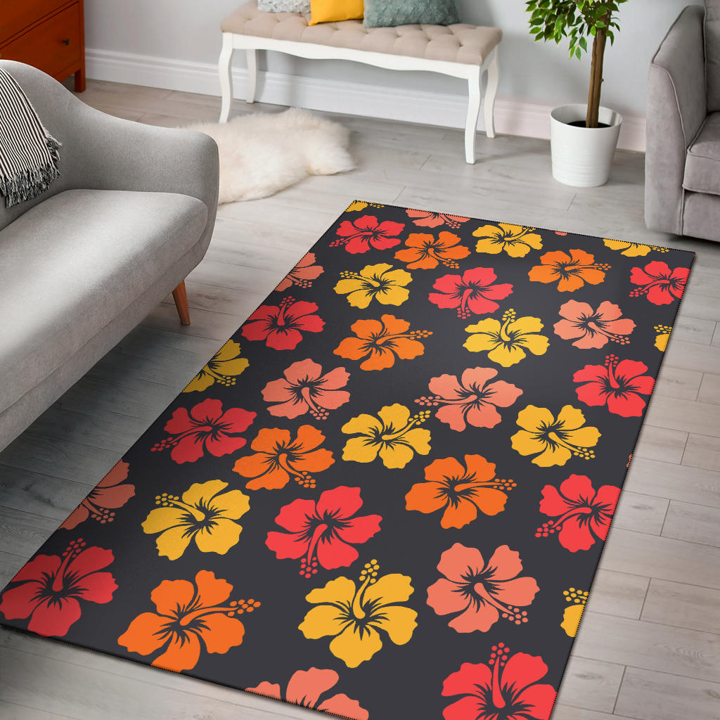 Hibiscus Pattern Print Design HB024 Area Rugs – JorJune