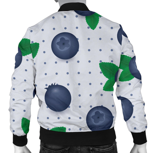 Blueberry Pattern Print Design BB02 Men Bomber Jacket - JorJune