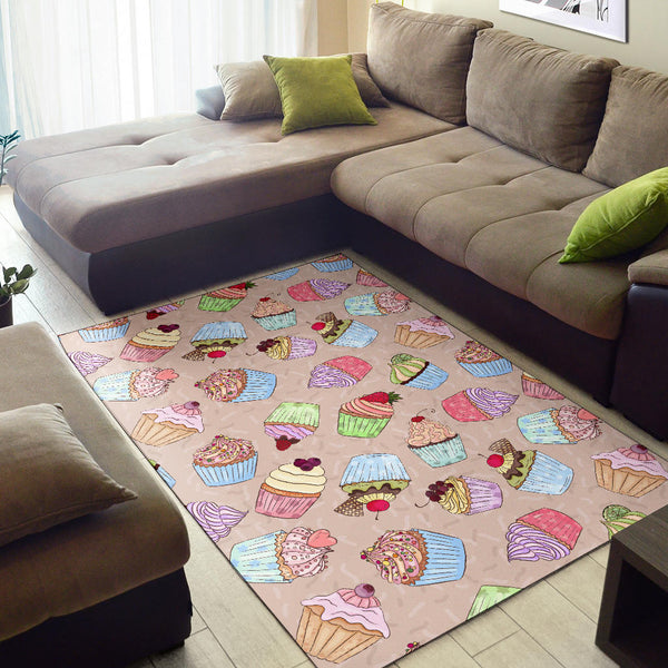 Cupcake Pattern Print Design CP06 Area Rugs - JorJune