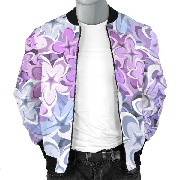 Lilac Pattern Print Design LI01 Men Bomber Jacket - JorJune