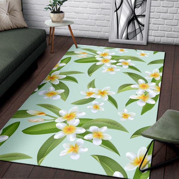 Yellow Plumeria Pattern Print Design PM024 Area Rugs - JorJune