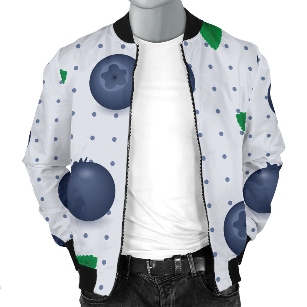 Blueberry Pattern Print Design BB02 Men Bomber Jacket - JorJune