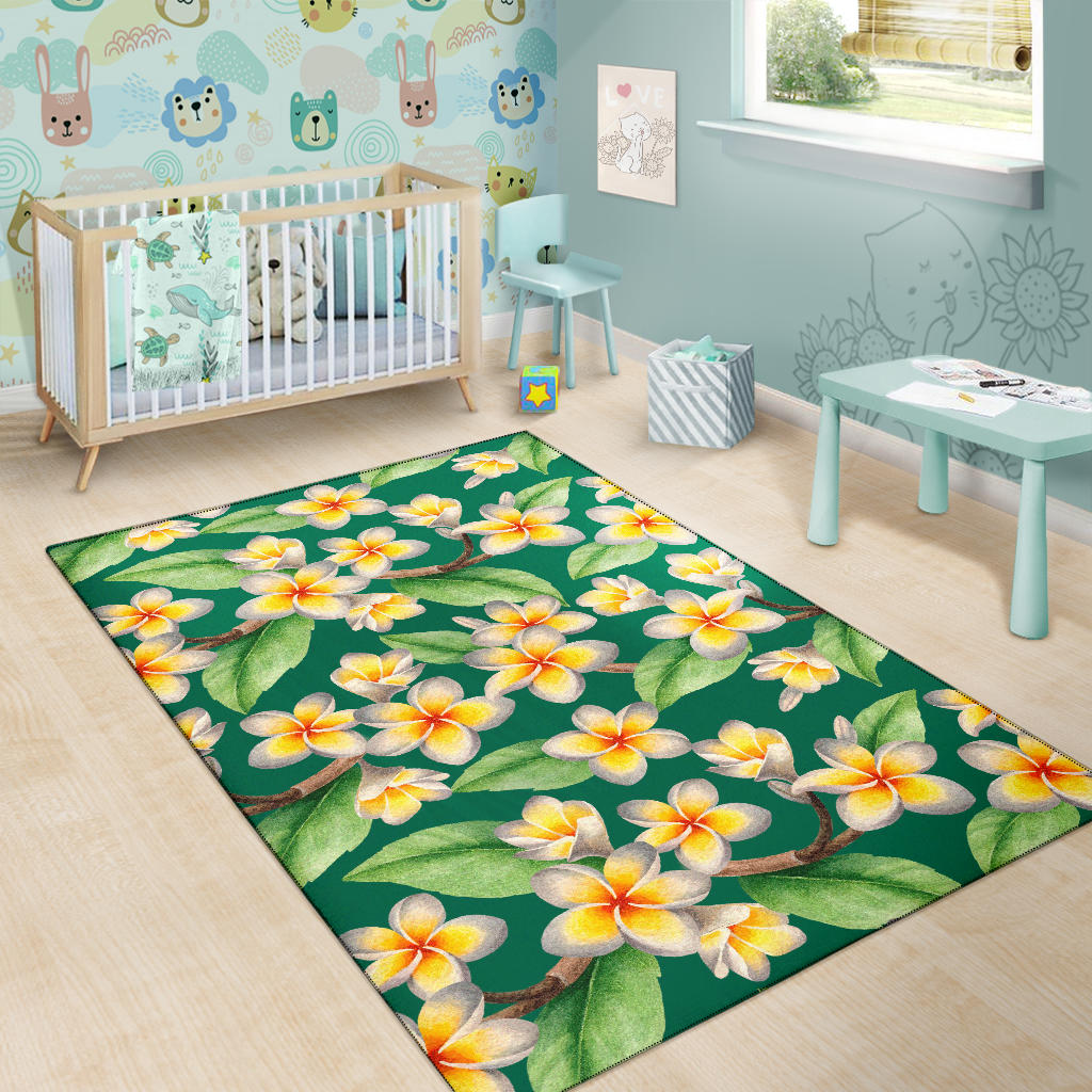Plumeria Pattern Print Design PM07 Area Rugs - JorJune