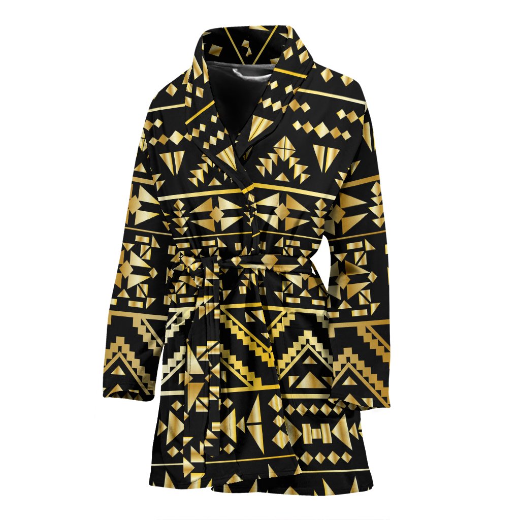 Gold Aztec Tribal Women Bathrobe – JorJune