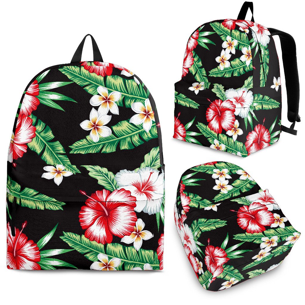 Hawaiian Flower Tropical Leaves Premium Backpack – JorJune