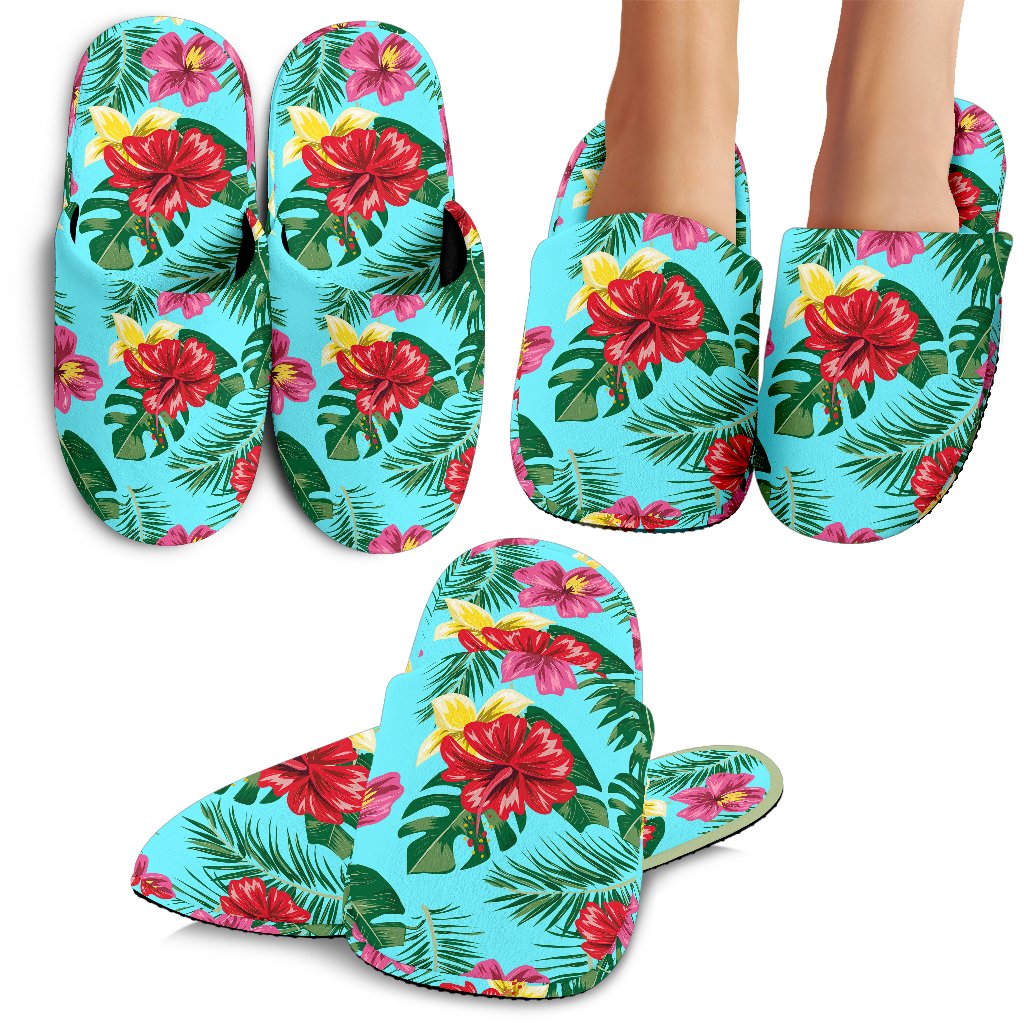 Hibiscus Hawaiian Flower House Slippers – JorJune