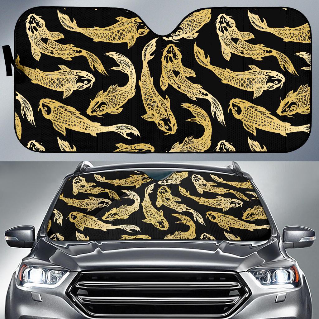 KOI Fish Pattern Print Design 03 Car front Windshield Sun Shades – JorJune