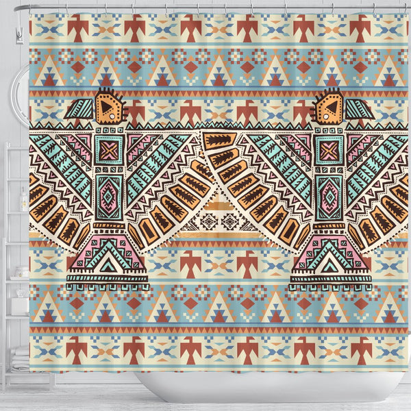 Native American Eagle Pattern Shower Curtain - JorJune