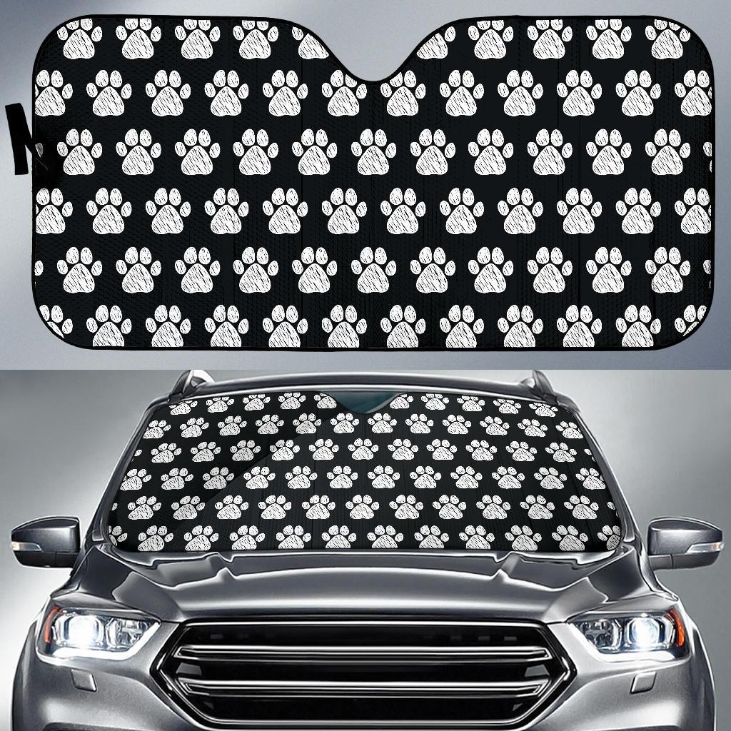 Paw Pattern Print Design A02 Car front Windshield Sun Shades – JorJune