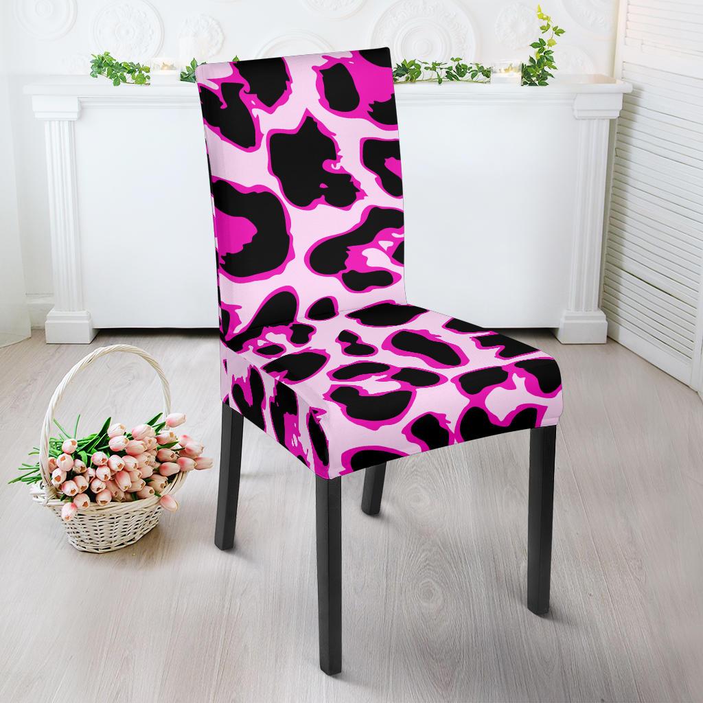 Pink Leopard Print Dining Chair Slipcover – JorJune